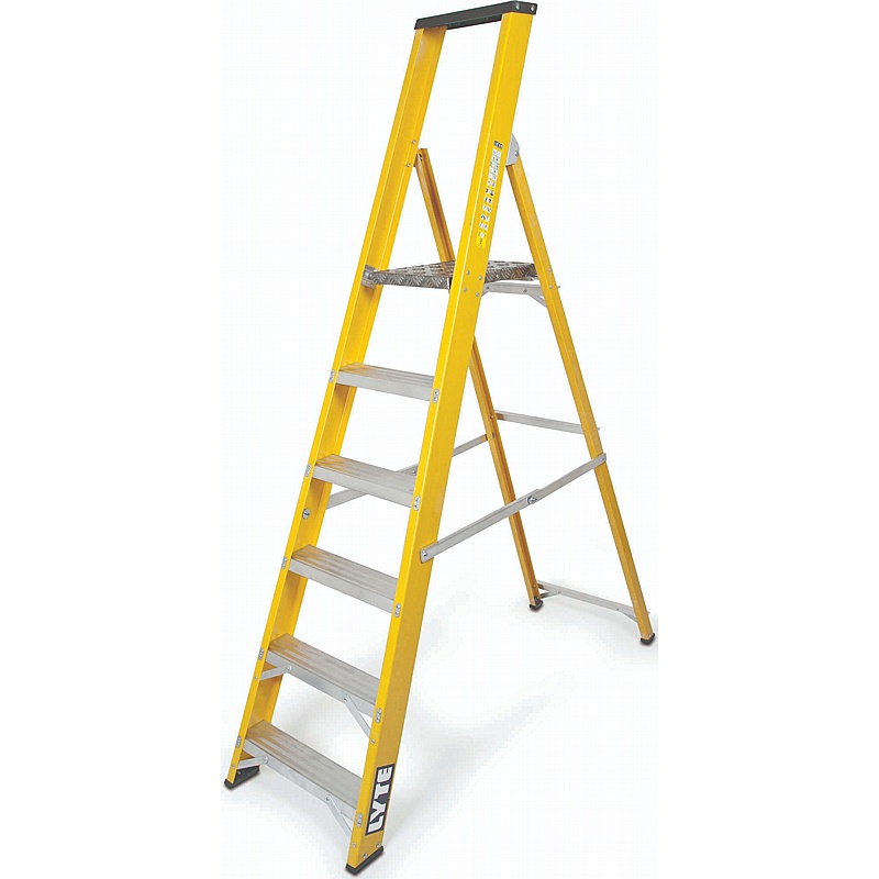 Lyte Industrial Swingback Glass Fibre Platform Step Ladders from our ...