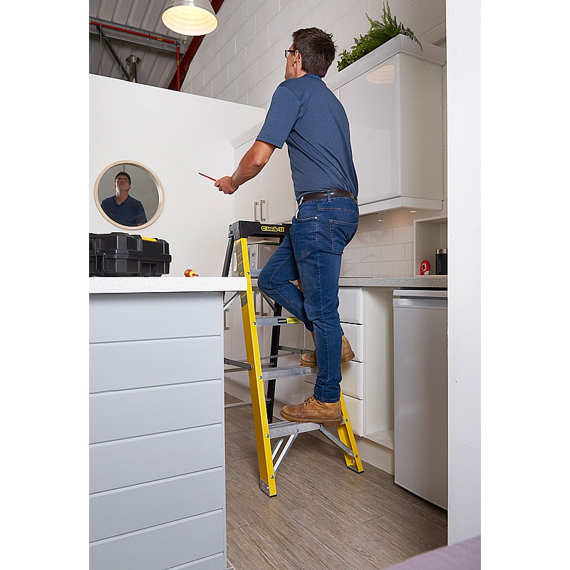 Climb-It Fibreglass Swingback Step Ladders from our Fibreglass Step ...