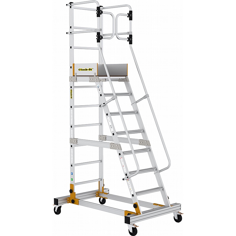 Climb-It Aluminium Mobile Steps with Safety Gates from our Mobile ...