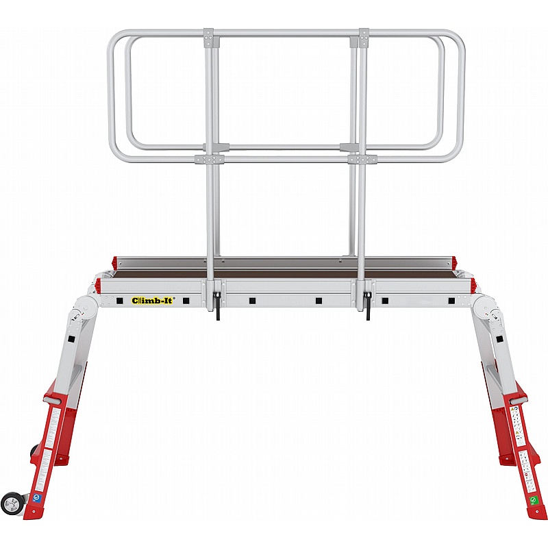 Climb-It Telescopic Trestle Work Platform with Guard Rails from our ...