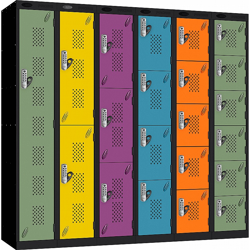 Stellar Probe Equinox Antibacterial Perforated Door Lockers with ...