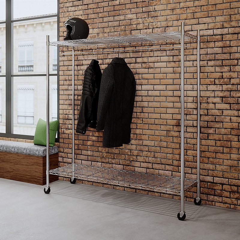 Franz Mobile Chrome Coat Rail from our Office Coat Stands range.