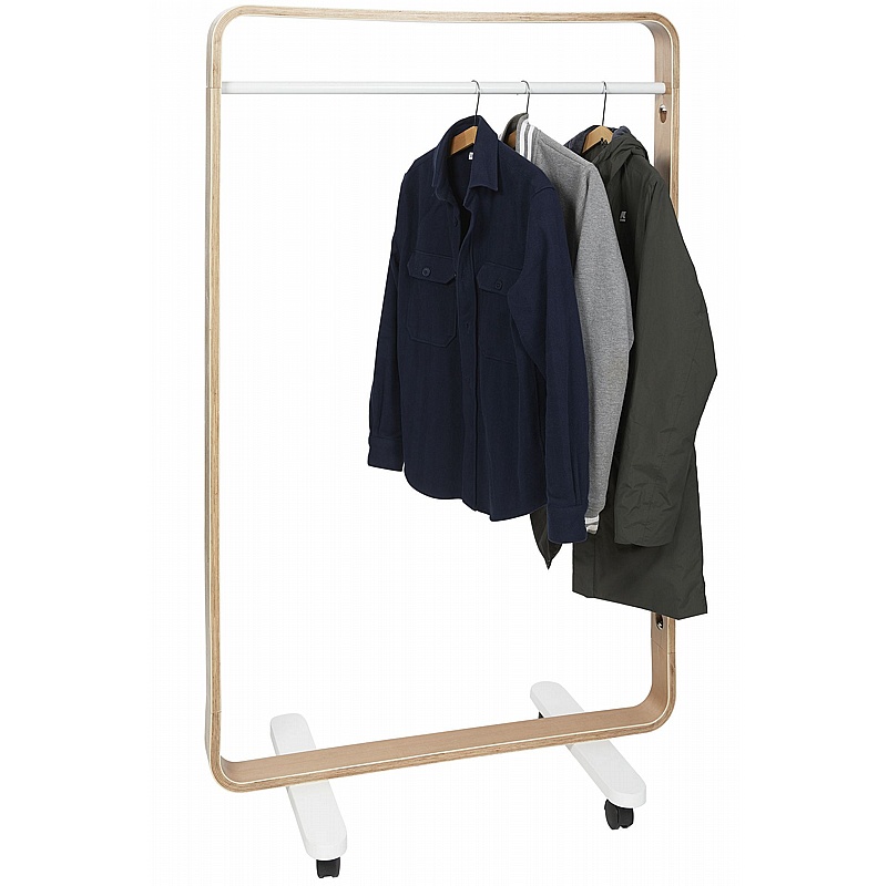 Woody Mobile Coat Rail from our Office Coat Stands range.